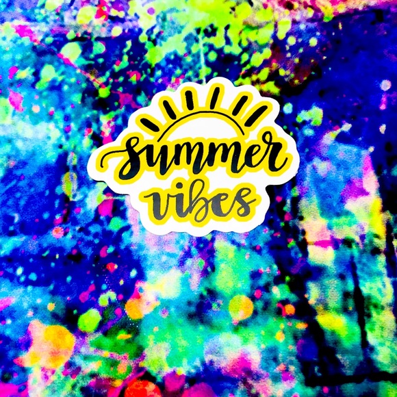Other | Summer Vibes Adventurous Outdoorsy Nature Theme Decor Sticker ...